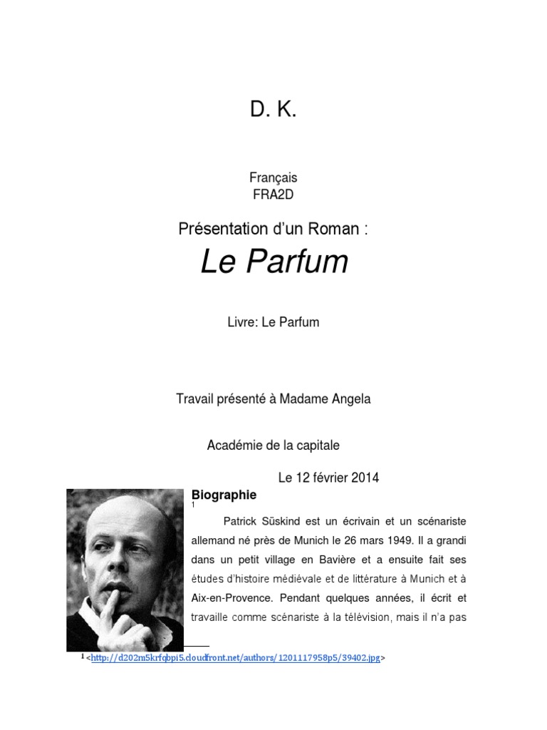 Analyse du Roman "Le Parfum" | PDF