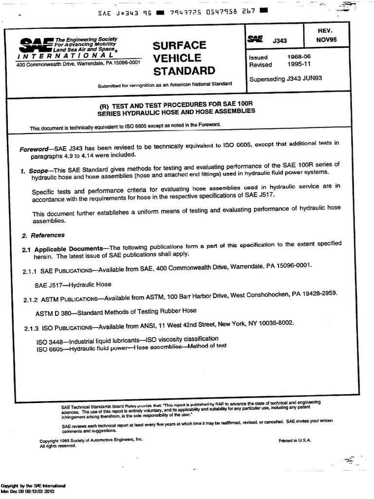 Sae J 343 | PDF