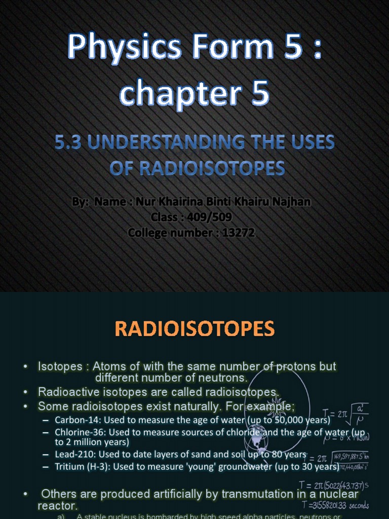 Radioisotope | PDF | Radioactive Tracer | Radioactive Decay