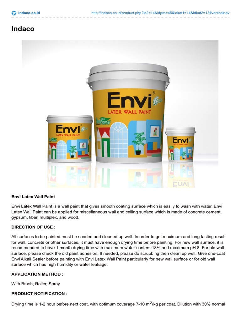 Envi Latex Wall Paint2 | PDF
