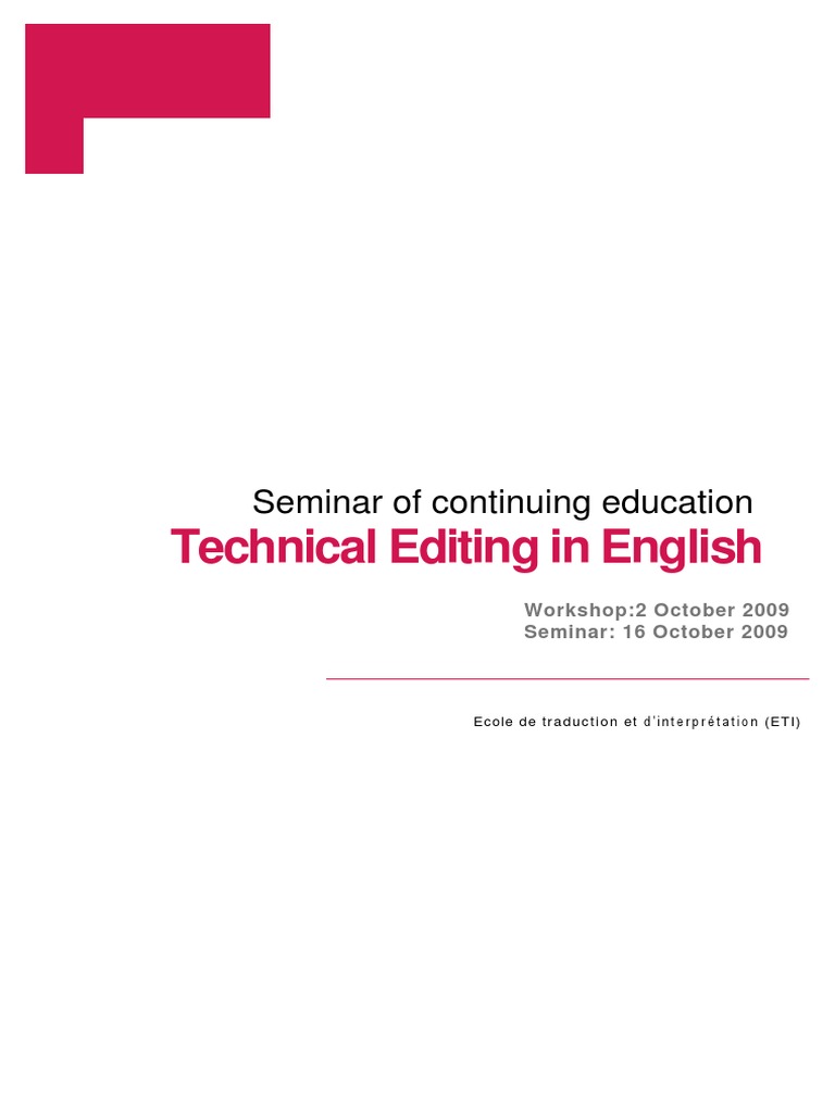 Technical Editing | PDF | Editing | Copy Editing