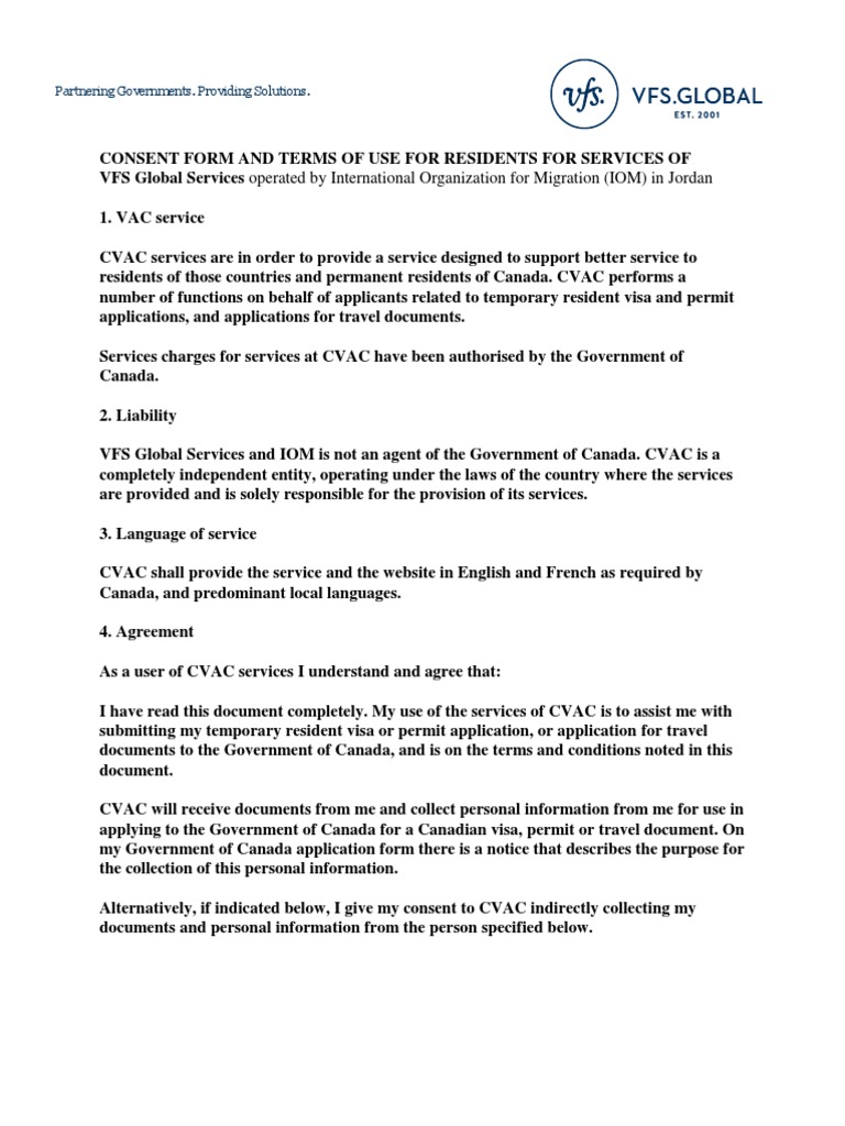 Vfs Conset Forms 300613 | Personally Identifiable Information | Travel Visa