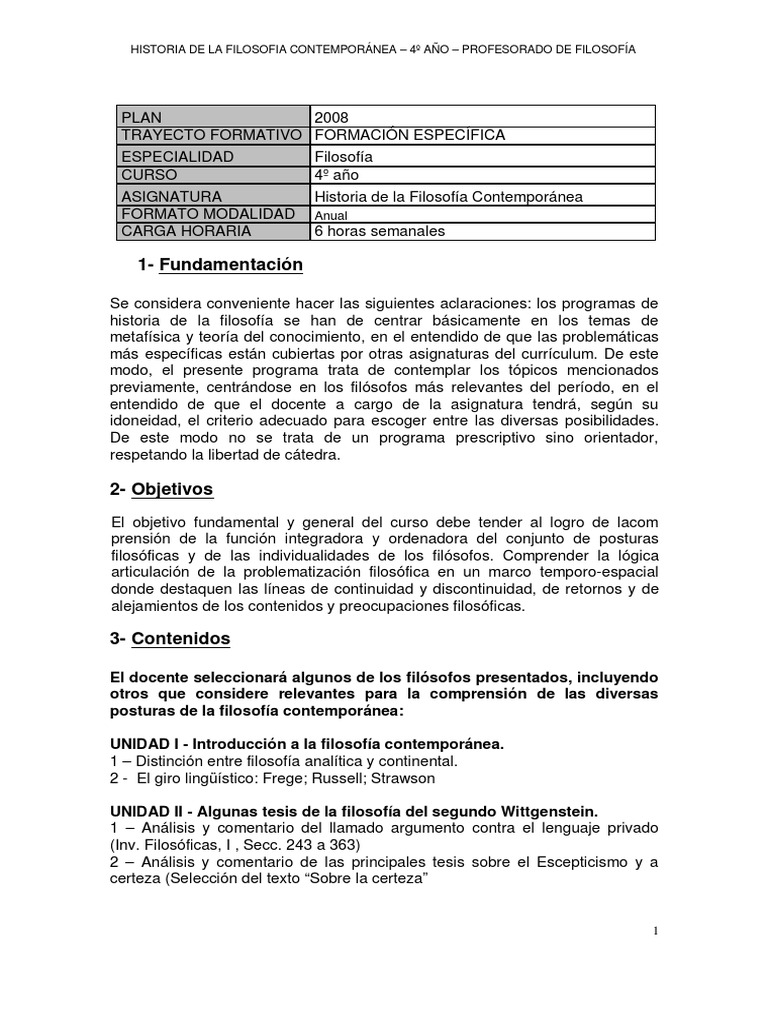 Historia Filoso Contemp | PDF