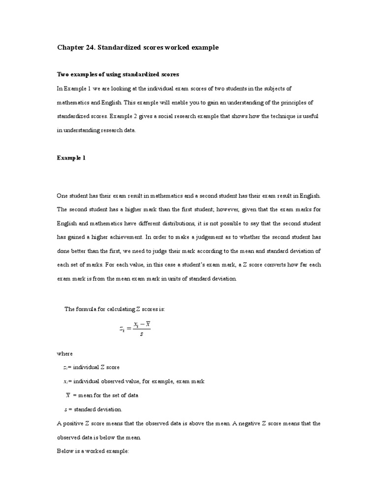 Chapter 24 - Worked Example 2 | PDF | Mean | Standard Deviation