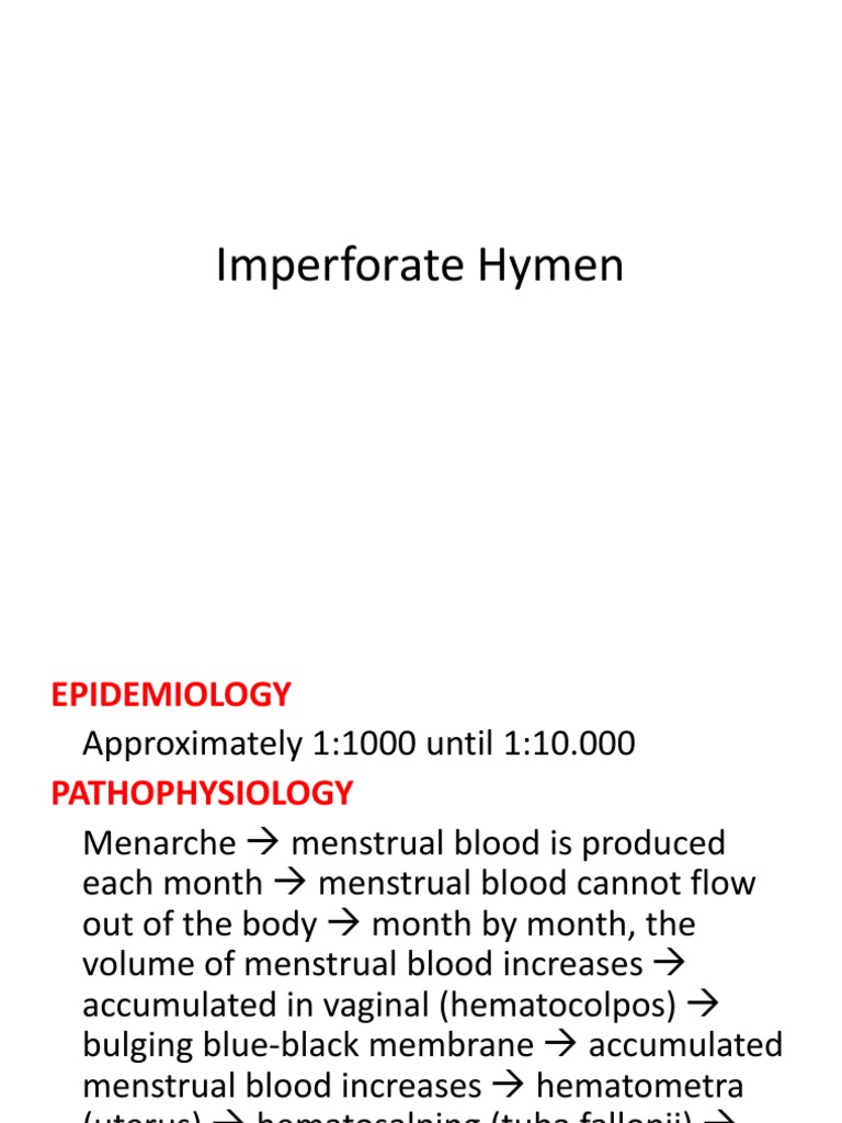 Imperforate Hymen | PDF | Science & Mathematics