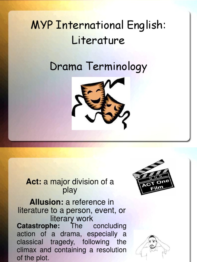 Myp Int Drama Terminology | PDF | Plot (Narrative) | Narration
