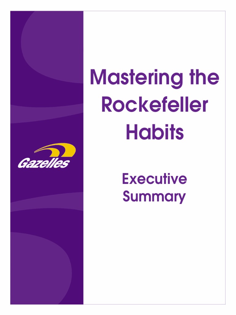 Mastering The Rockefeller Habits: Executive Summary | PDF