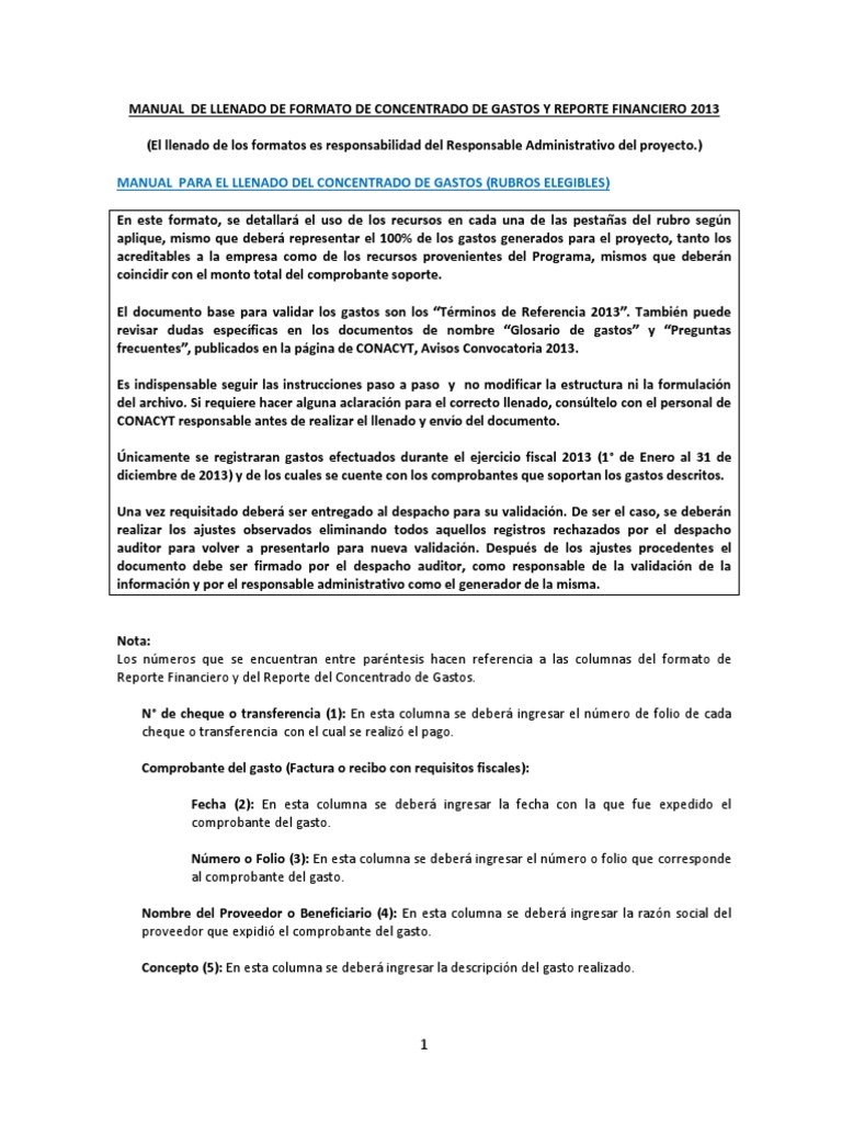 Manual de Llenado de Formatos | PDF | Salario | Contralor