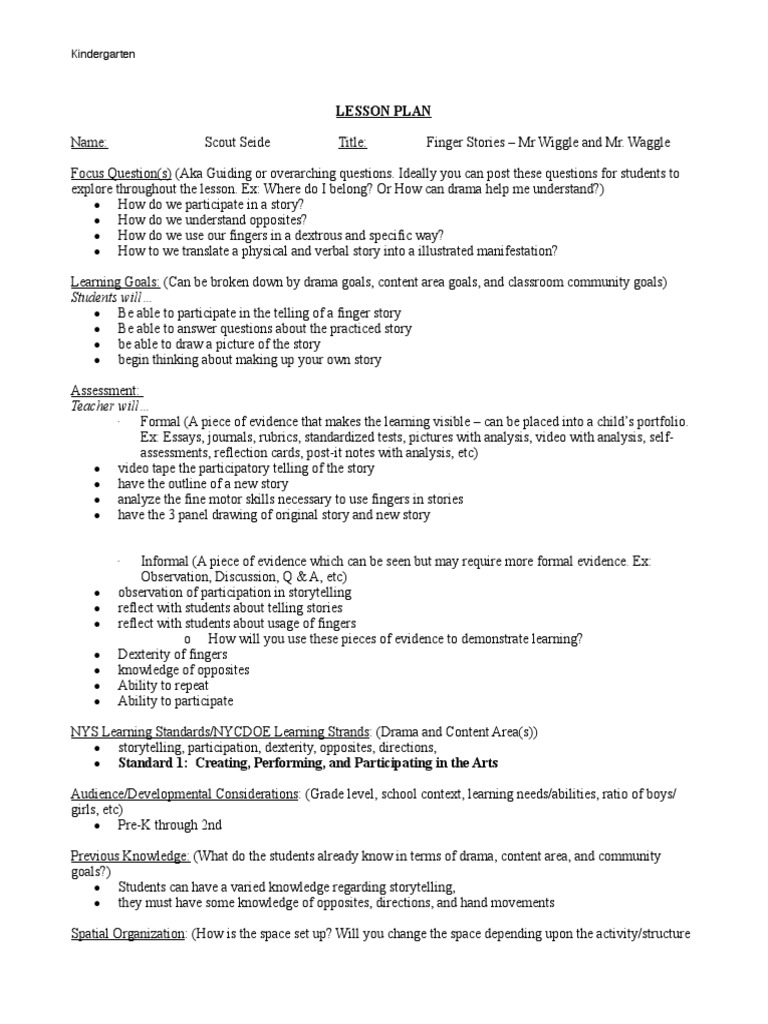 Wiggle | PDF | Storytelling | Lesson Plan