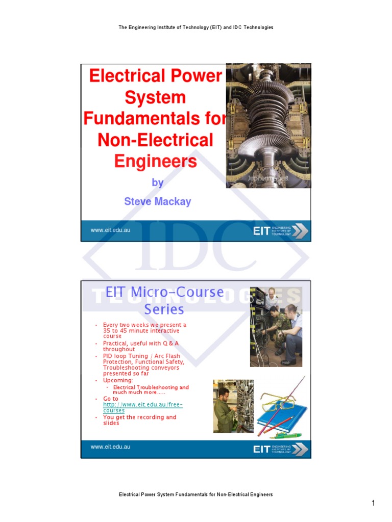 EIT IDC Electrical Power System Fundamentals | PDF | Electric Power ...