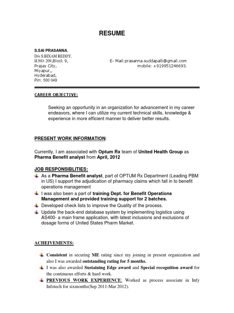 Prasanna Resume | PDF | Business | Computing