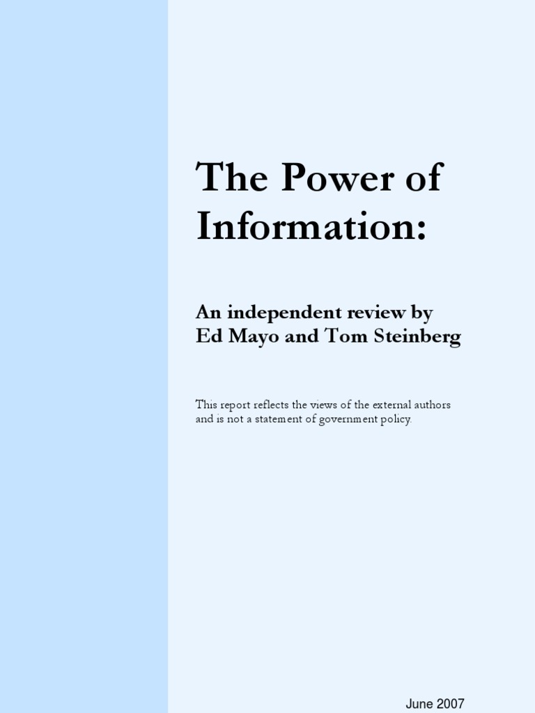 The Power of Information | PDF