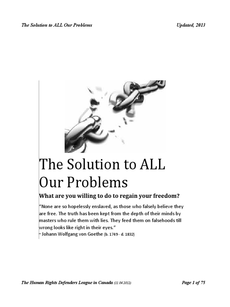 What Is The Solution To ALL Your Problems (Update) | PDF | Admiralty ...