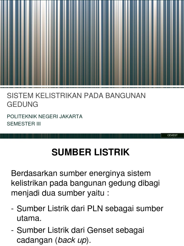 Sistem Kelistrikan Pada Bangunan Gedung PPT | PDF | Komputer | Teknologi & Rekayasa