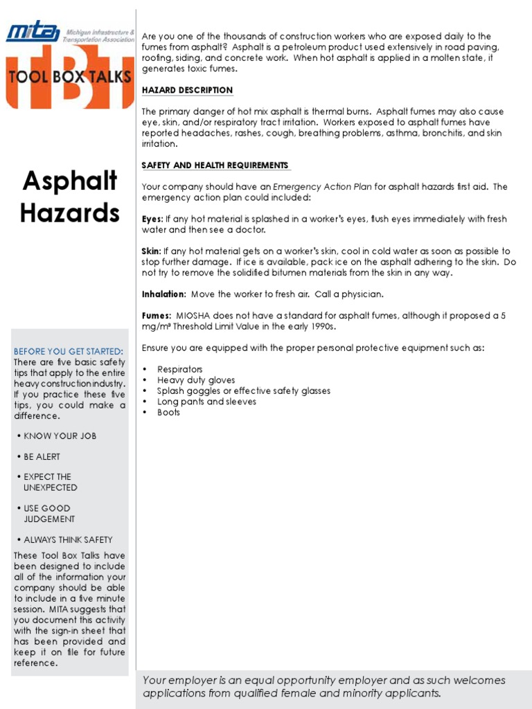 Asphalt Paving Safety and Hazards | PDF | Business | Technology ...