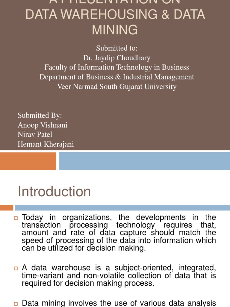 Data Warehousing & Data Mining | PDF | Data Warehouse | Data Mining