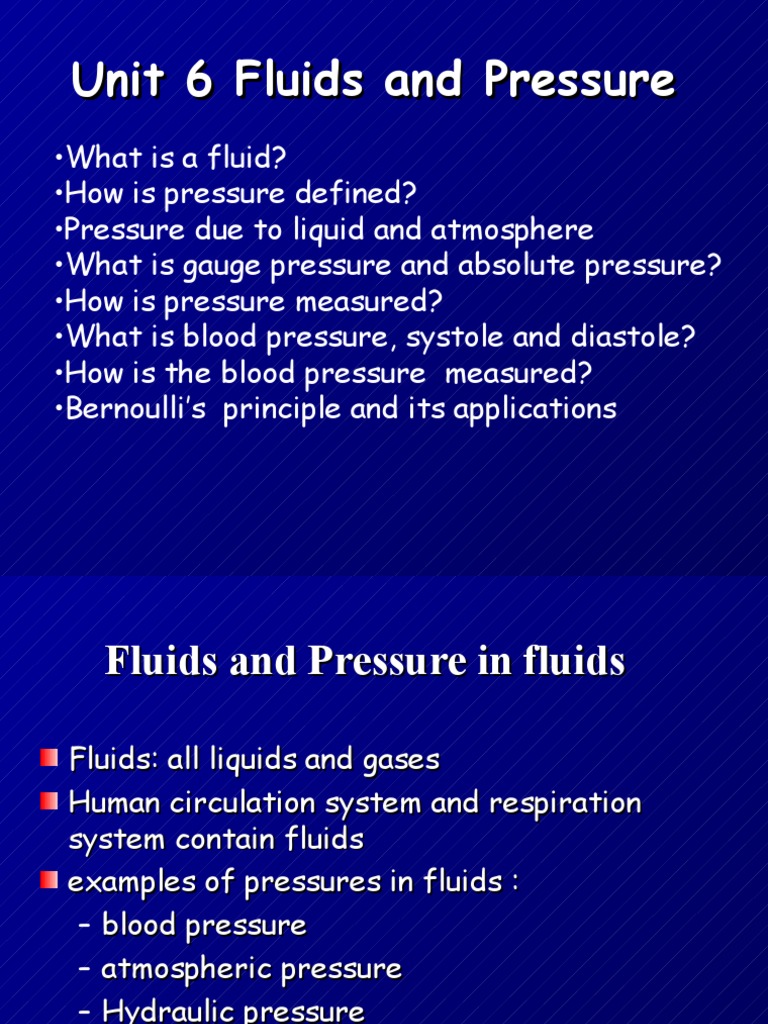 Understanding Fluids and Pressure Concepts | PDF | Pressure Measurement ...