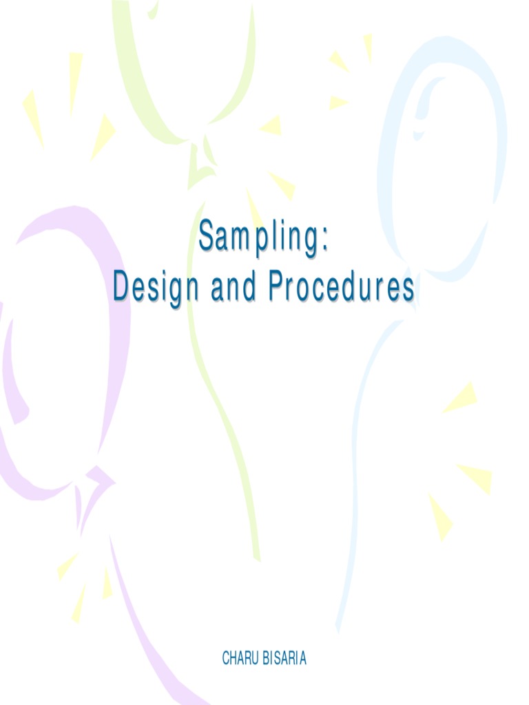 Sample Design | PDF | Stratified Sampling | Sampling (Statistics)