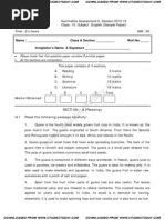 Class 4 ICSE Sample Paper | PDF | Grammar | Linguistics