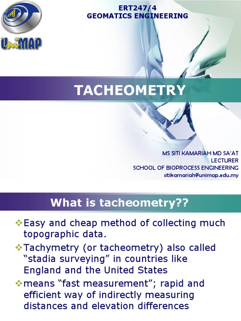 TACHEOMETRY | PDF | Surveying | Geomatics