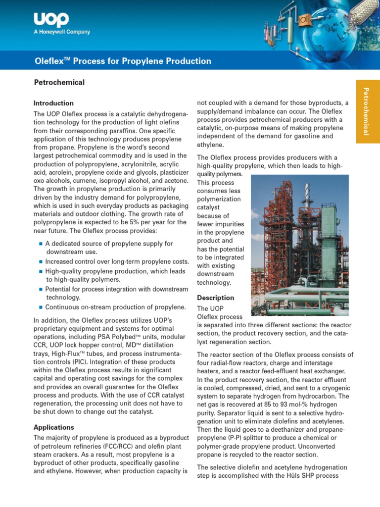 UOP Oleflex process | Cracking (Chemistry) | Catalysis