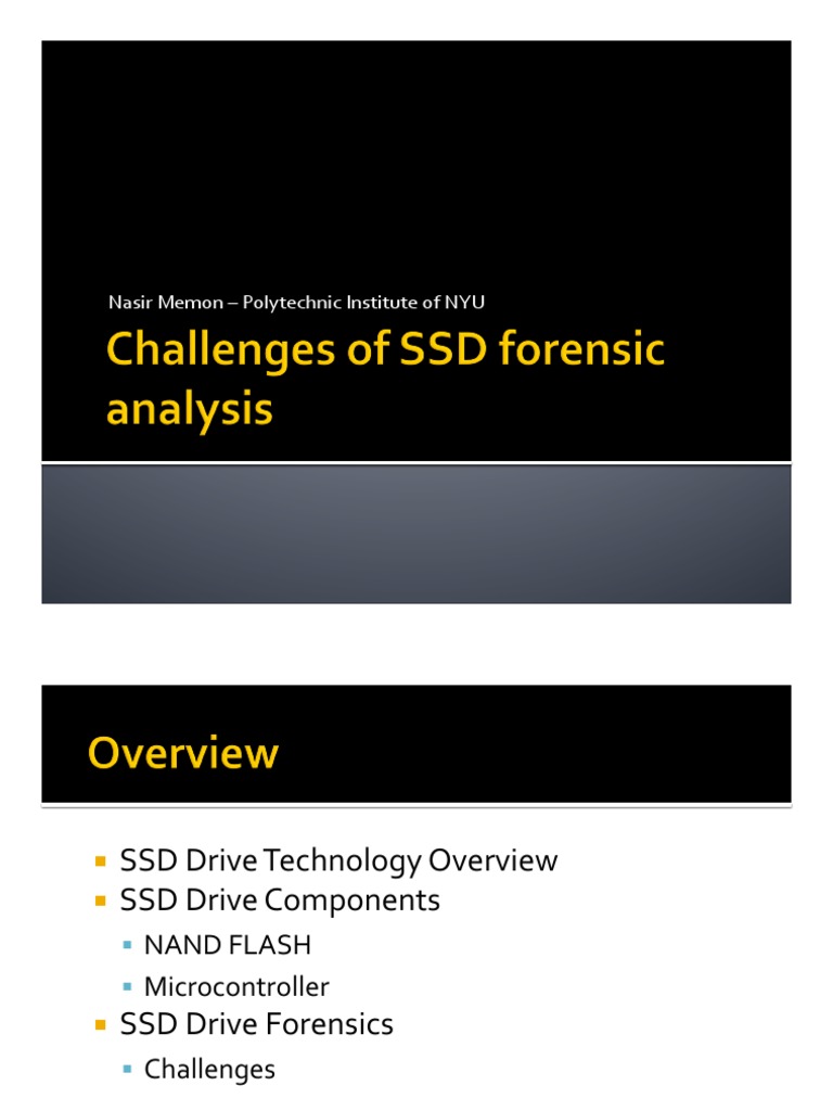 Challenges of SSD Forensic Analysis (37p) | PDF | Flash Memory | Solid ...