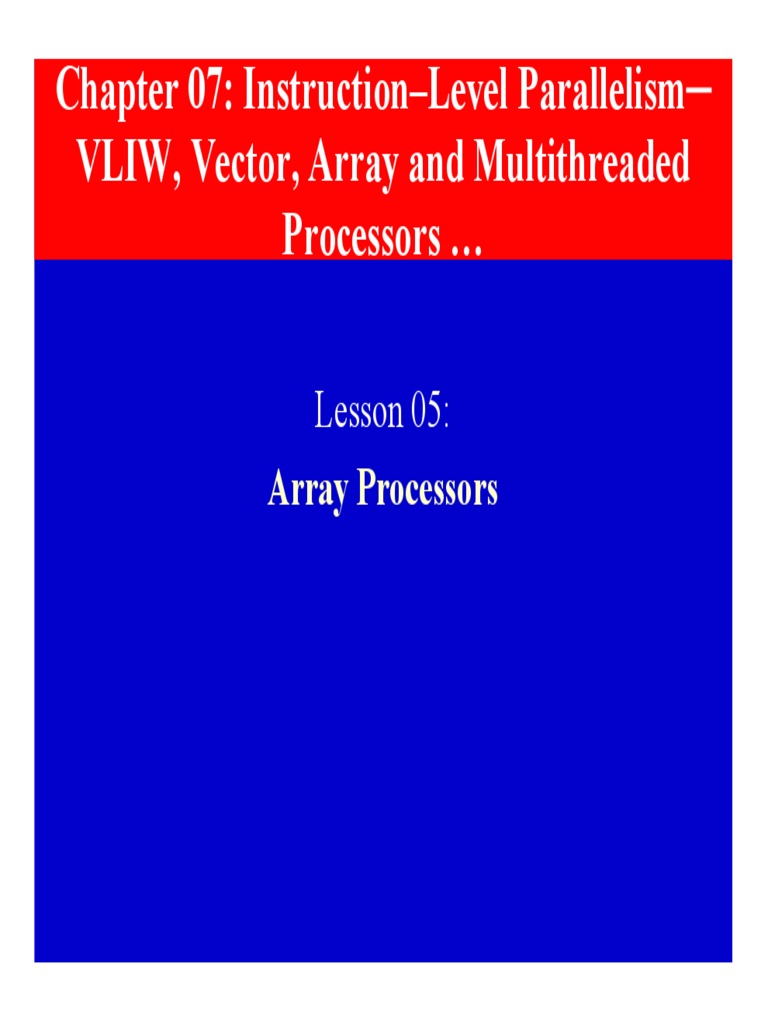 Array Processor Pdf Array Data Structure Central Processing Unit