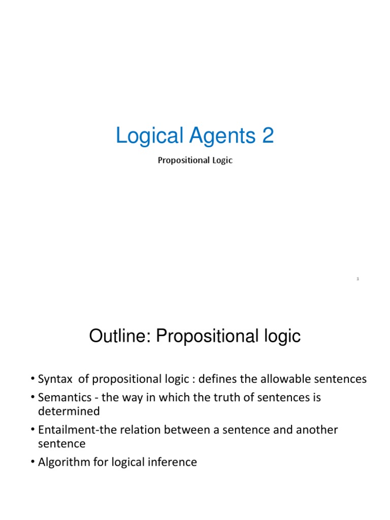 Chapter 7 Logical Agents 2 | PDF | Logic | Inference