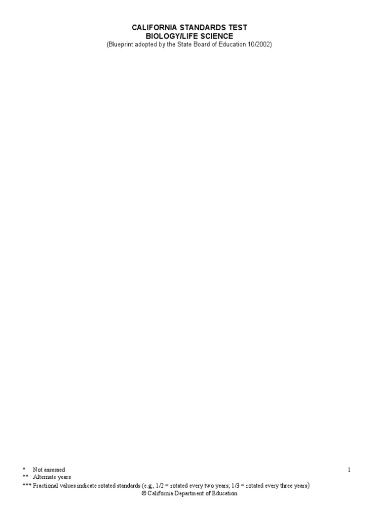 California Standards Test Biology/Life Science | PDF | Genetics ...