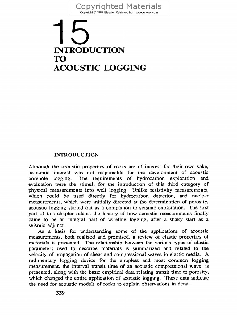Introduction To Acoustic Logging | PDF | Deformation (Mechanics) | Waves