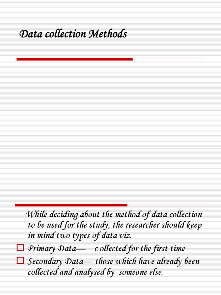 Data Collection Methods | PDF | Questionnaire | Interview
