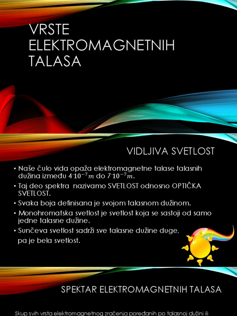 Vrste Elektromagnetnih Talasa | PDF