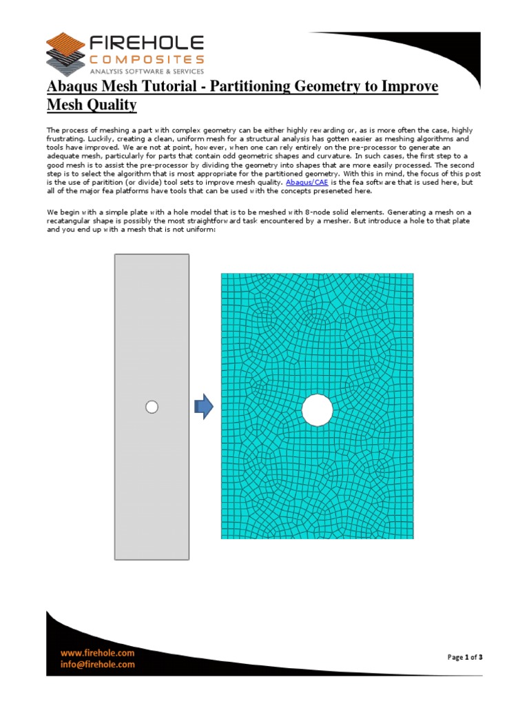 Abaqus Mesh Tutorial - Partitioning Geometry to Improve Mesh Quality_2 | Finite Element Method ...