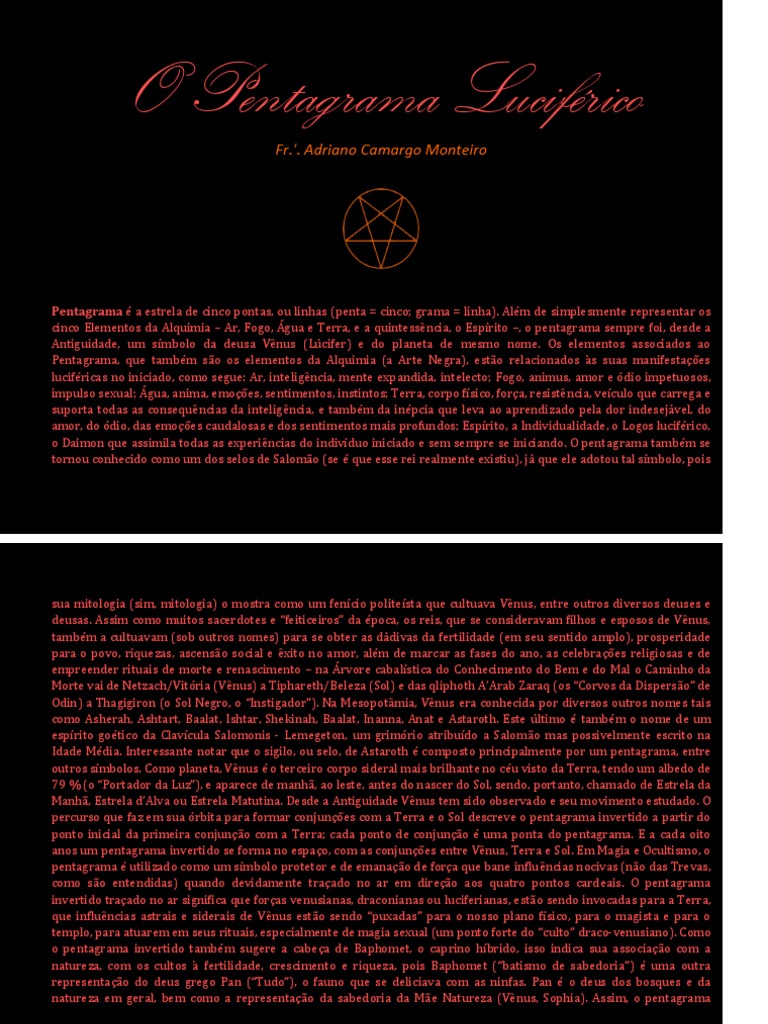 (Sinais & Símbolos - Simbologia) O Pentagrama Luciférico | PDF | Vênus | Sabedoria