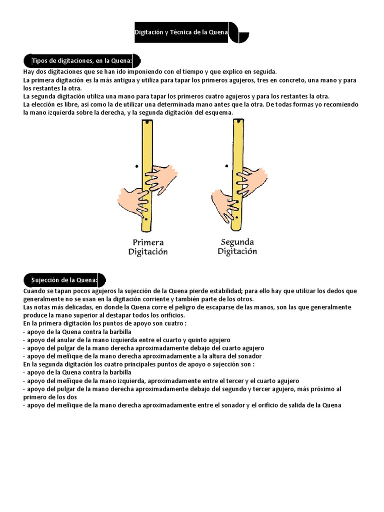 Digitación y Notas de la Quena | PDF | Acorde (Música) | Teoría musical