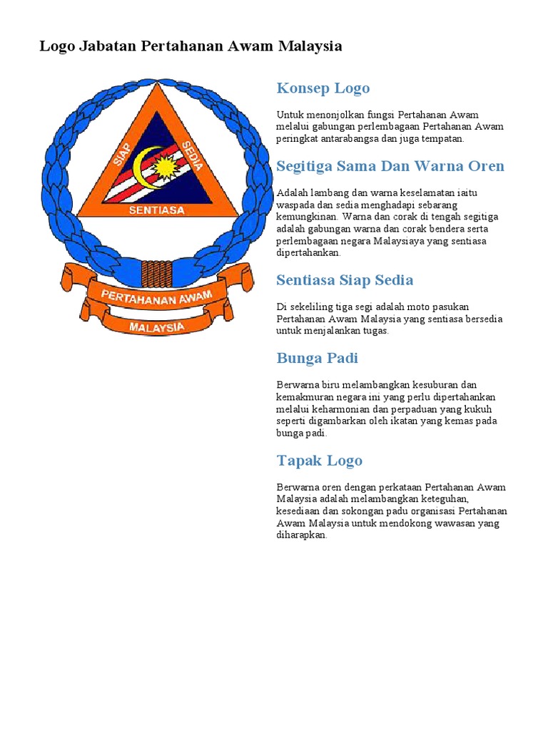 Logo Jabatan Pertahanan Awam Malaysia | PDF
