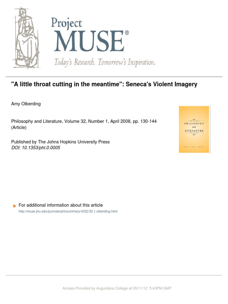 Amy Olberding A Little Throat Cutting in The Meantime Senecas Violent ...