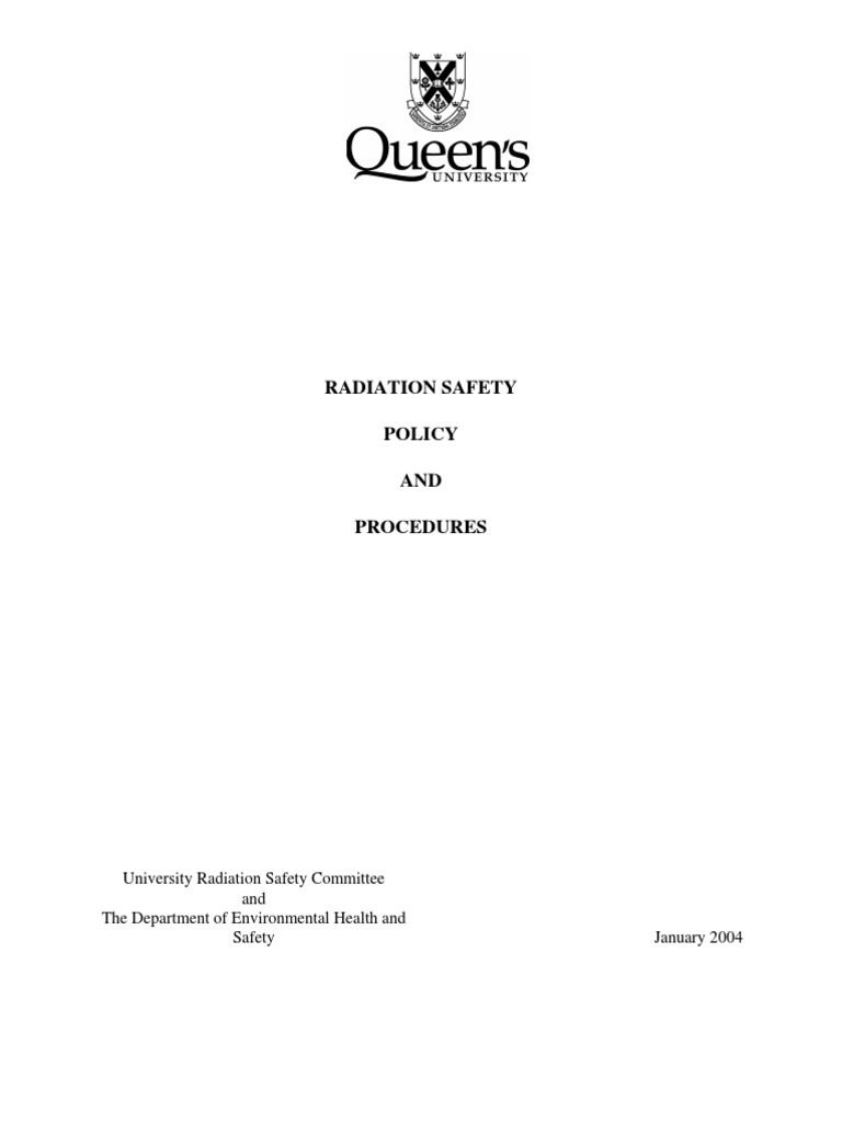 Radiation Safety Policy AND Procedures | PDF | Radioactive ...
