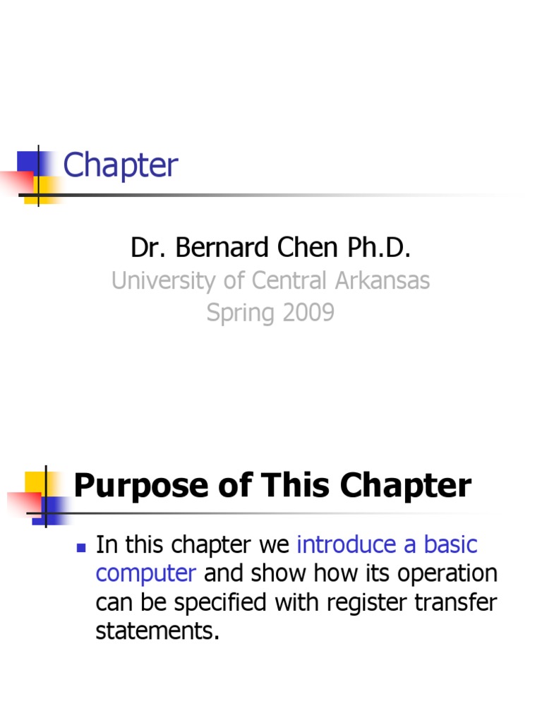 Dr. Bernard Chen PH.D.: University of Central Arkansas Spring 2009 ...