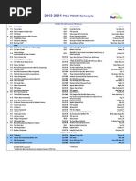 2025 Pga Tour Schedule | PDF | Sports | Sports Competitions