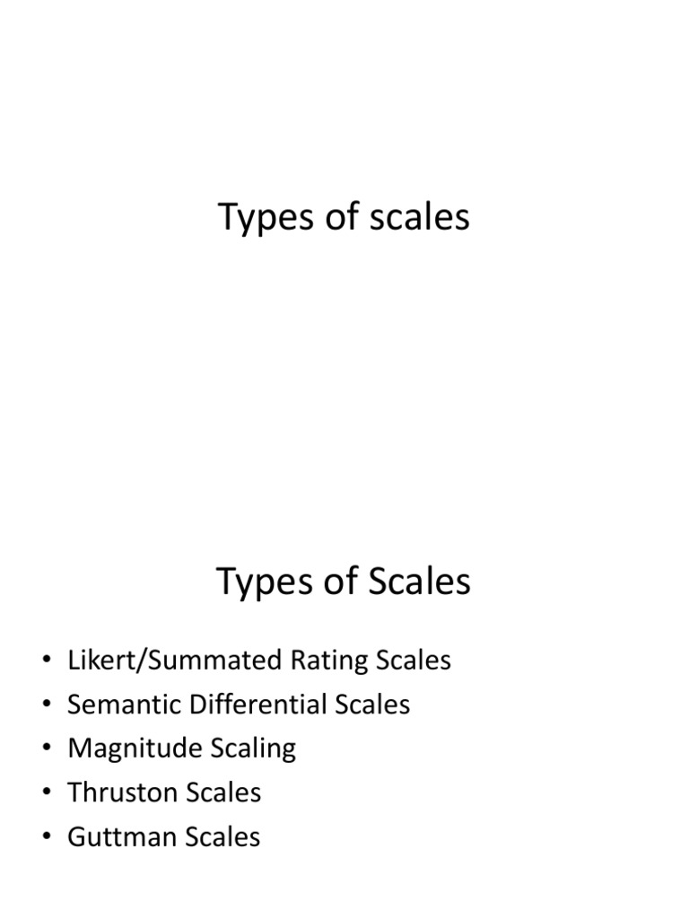 Measurement and Scale | PDF | Level Of Measurement | Likert Scale