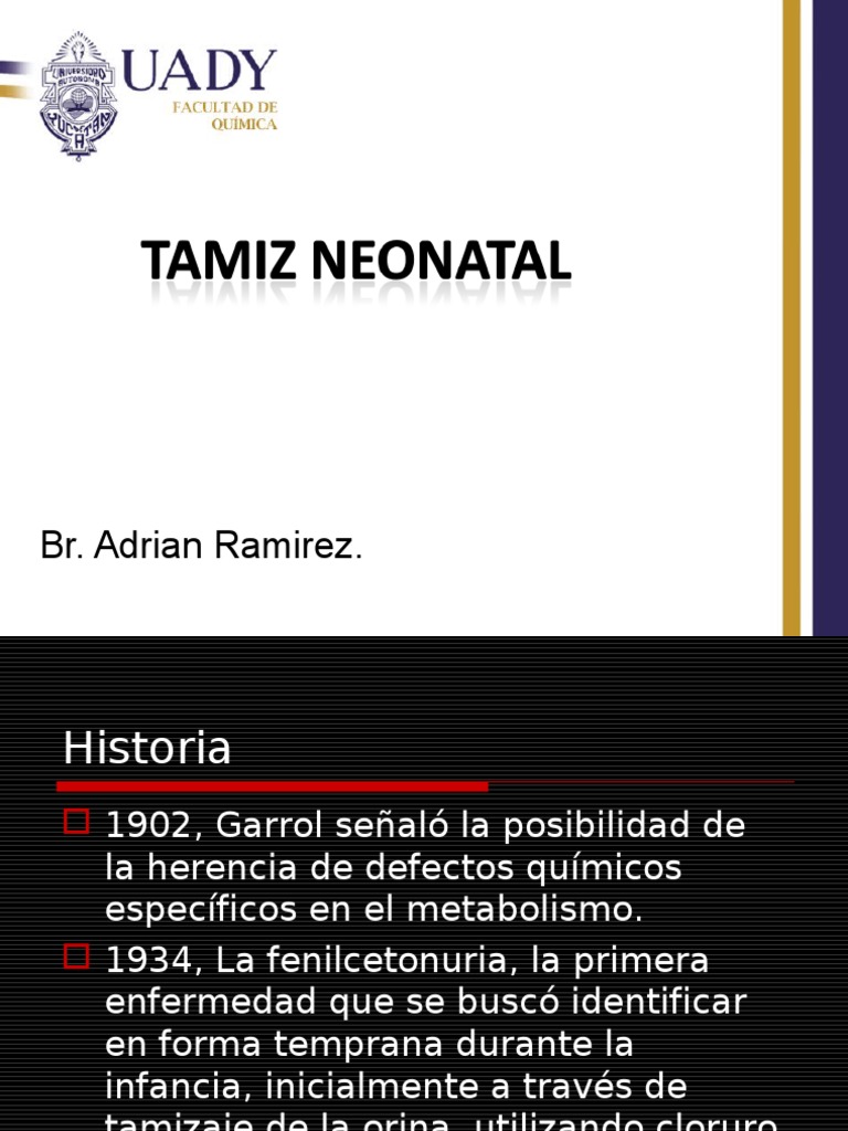 Historia y Proceso del Tamiz Neonatal | PDF | Infantes | Especialidades ...