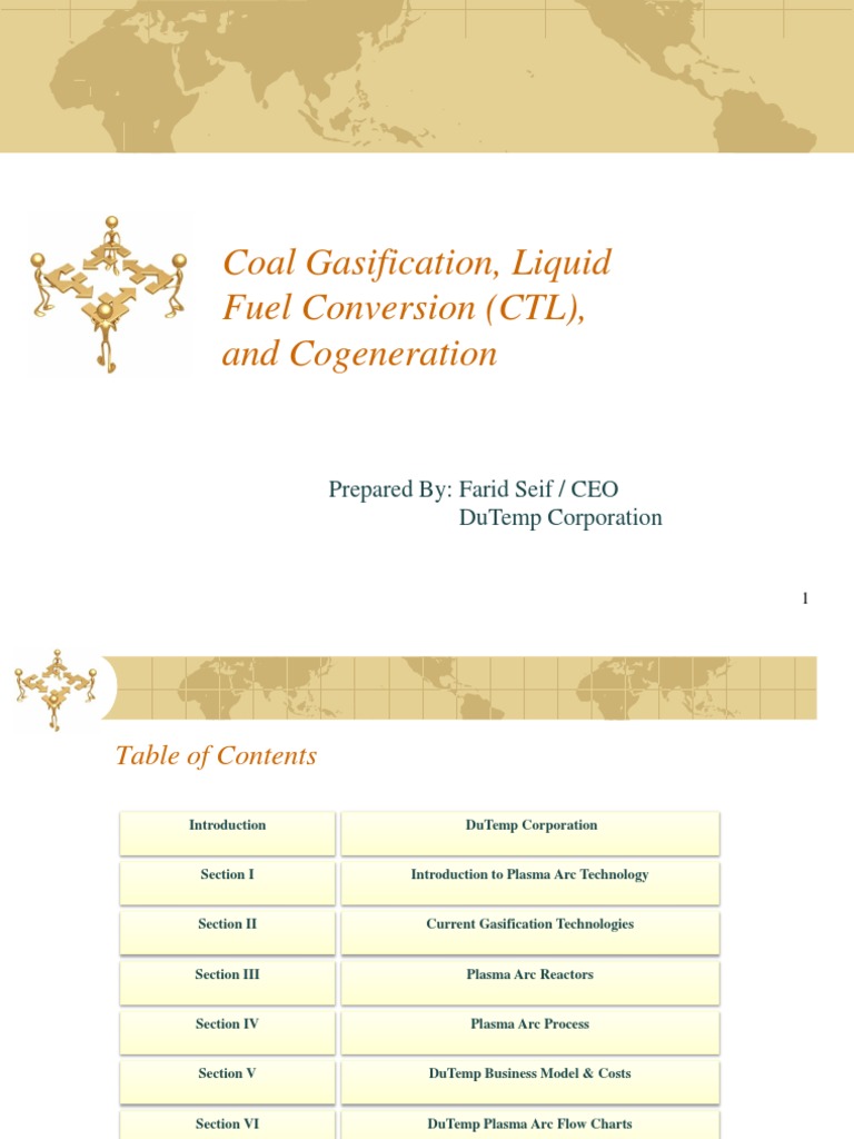 Coal Gasification, Liquid Fuel Conversion (CTL), and Cogeneration | PDF ...