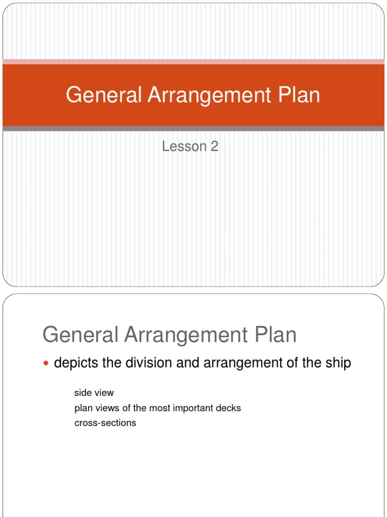 General Arrangement Plan of a Ship | PDF