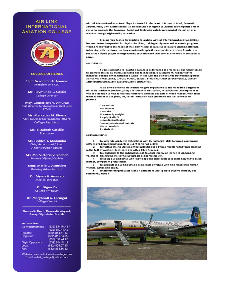 Air Link International Aviation College | PDF | Trainer (Aircraft ...