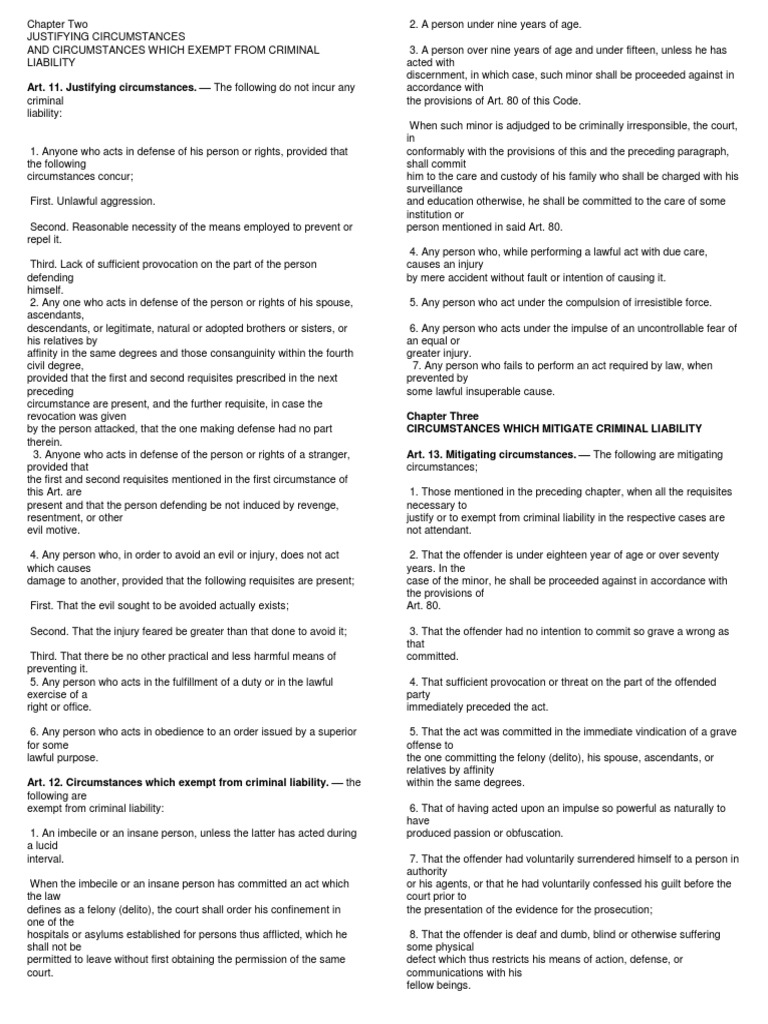 *RPC Art. 11-15 | Crimes | Crime & Justice