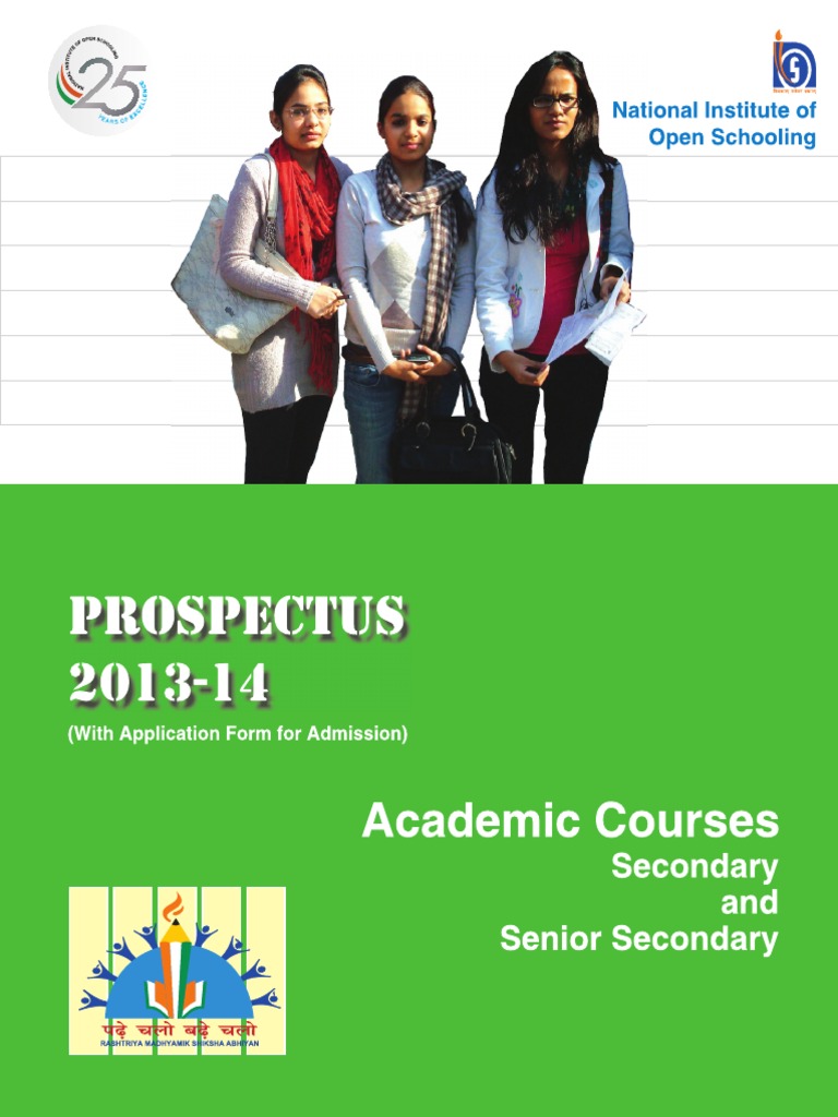 Prospectus 2013 14 NIOS | PDF | University And College Admission ...
