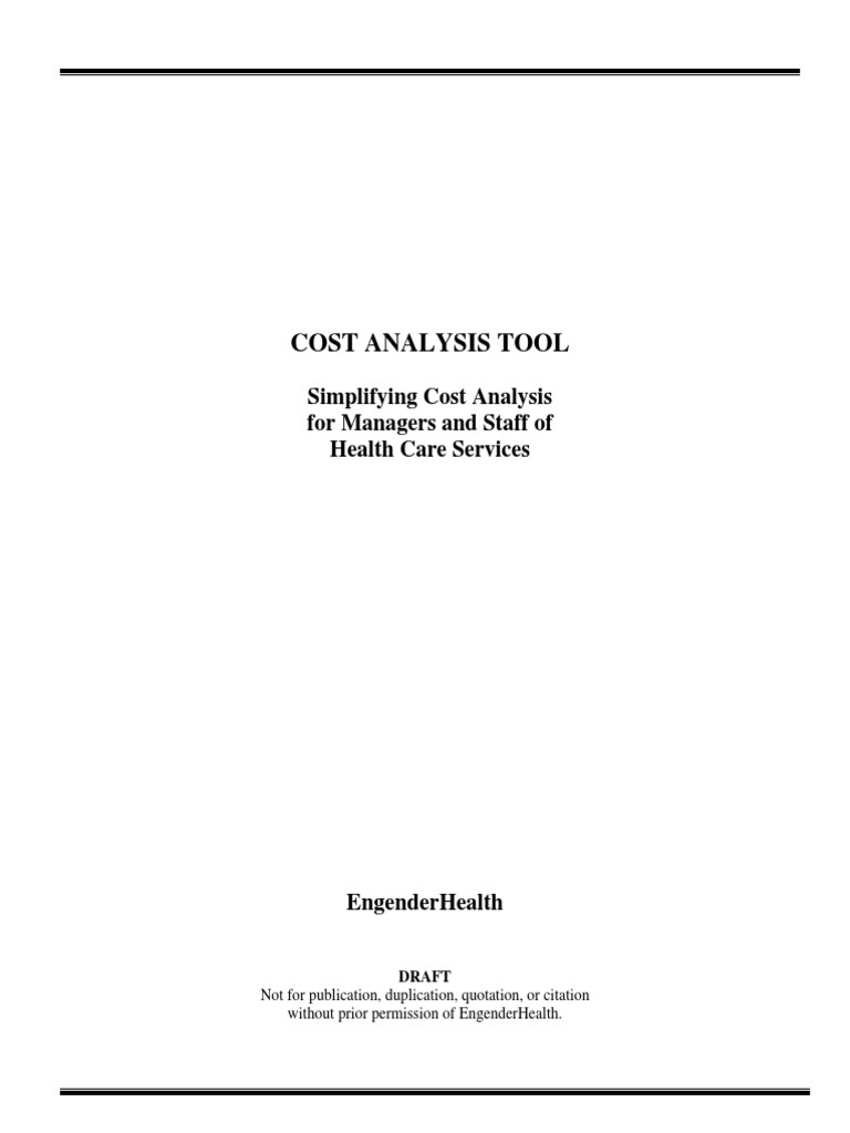 Cost Analysis Tool | PDF | Nursing | Patient
