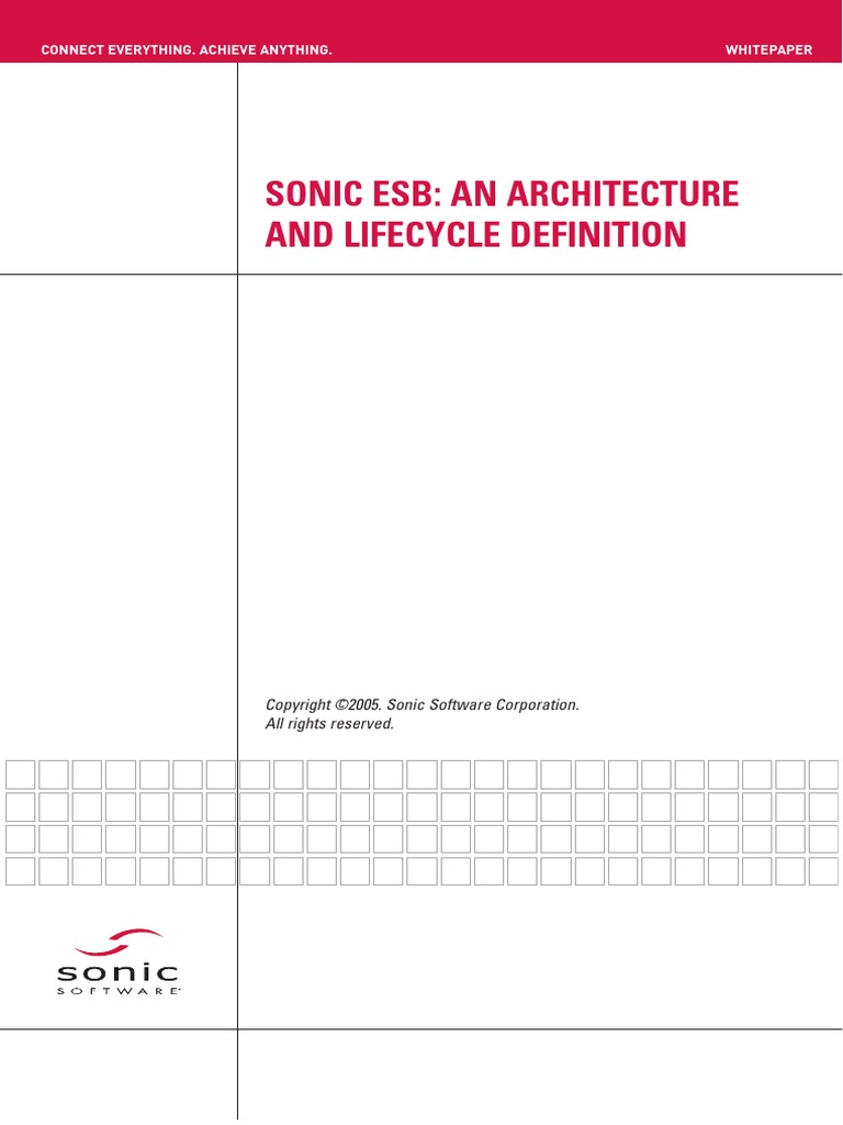 SONIC ESB. An Architecture and Lifecycle Definition | PDF | Web Service ...