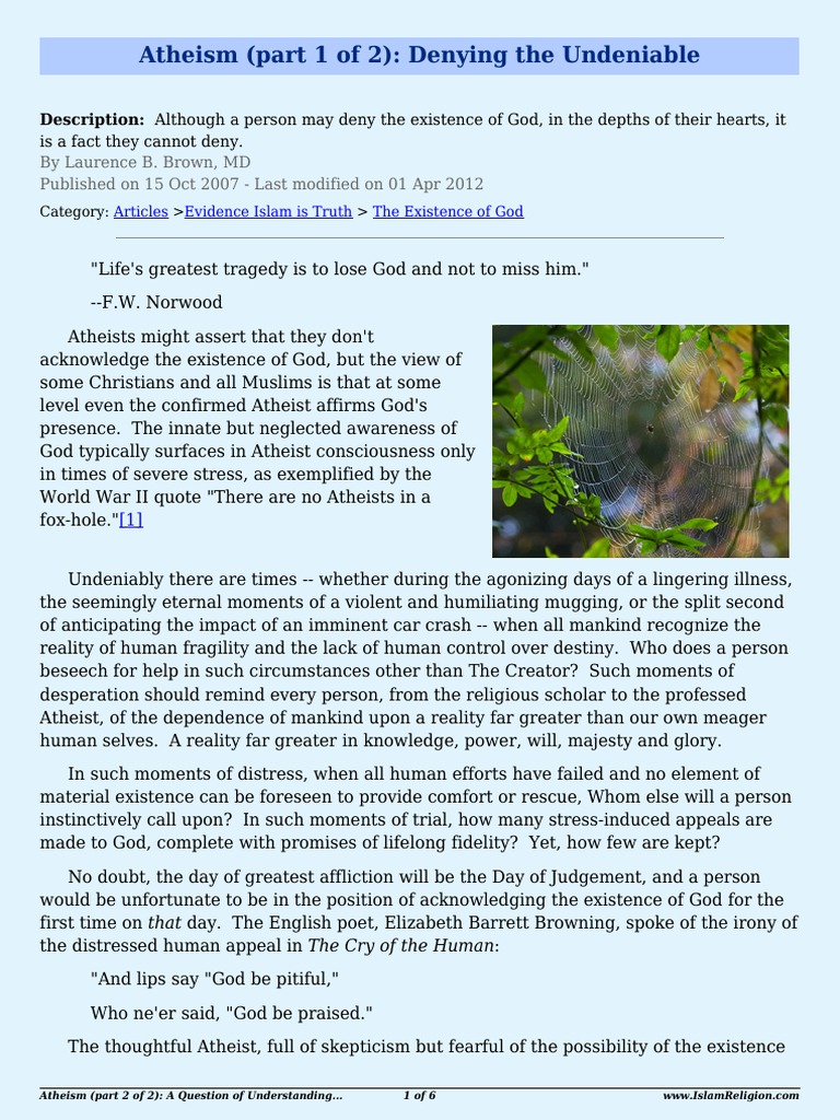 Atheism Complete From Part 1 To 2 483 en | Download Free PDF | Atheism ...